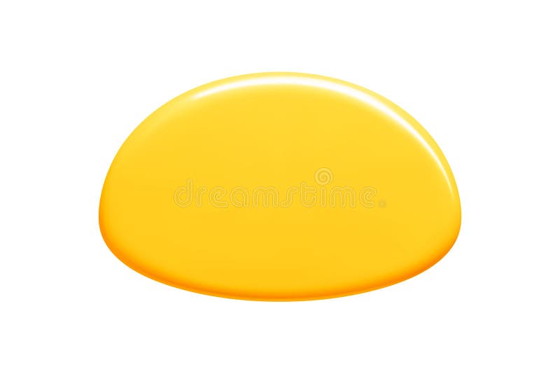 Yellow 3d Callout Banner in Oval Shape with Smooth Edges. Vector Text ...