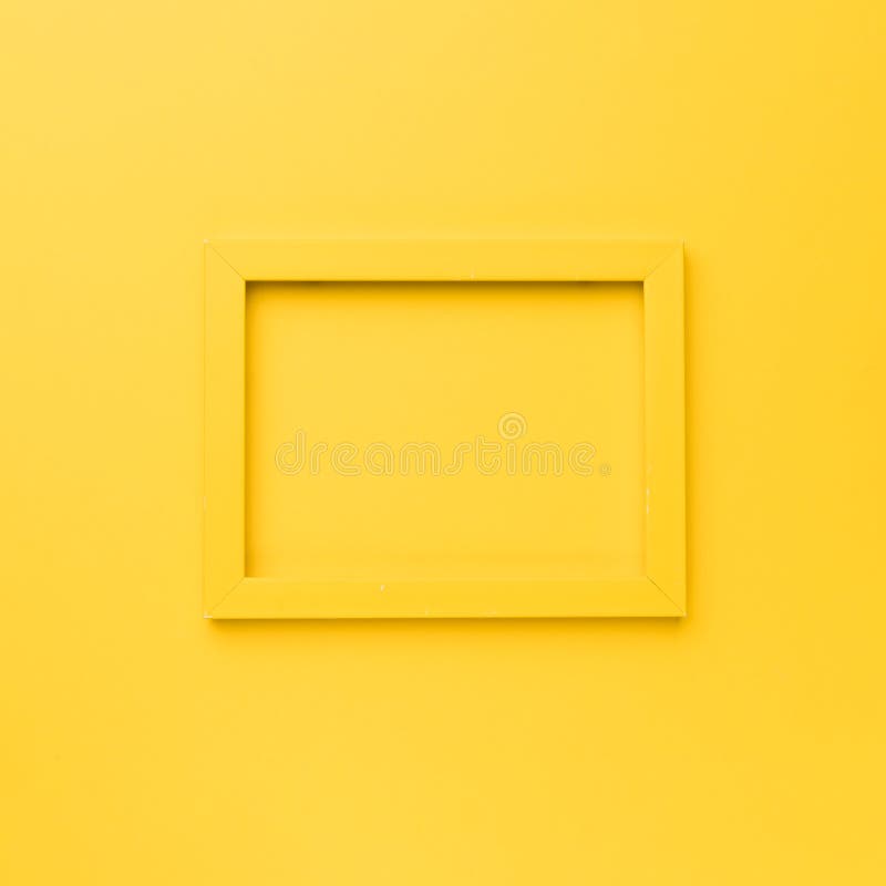 Yellow 3D Frame on Yellow Paper Stock Photo - Image of shadow, texture ...