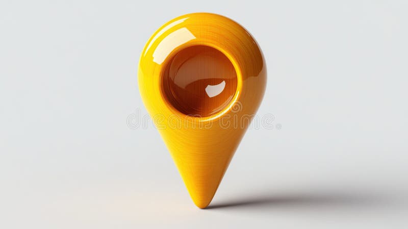 Yellow 3d Location Pin White Background Stock Photos - Free & Royalty ...