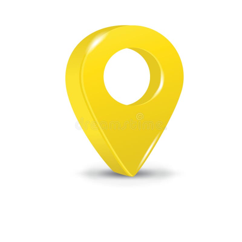Yellow Location icon stock vector. Illustration of design - 118971235