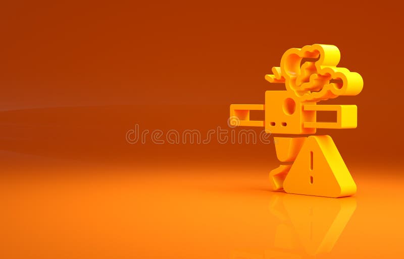 3D Printer Warning Line and Glyph Icon. Error Printing Vector ...