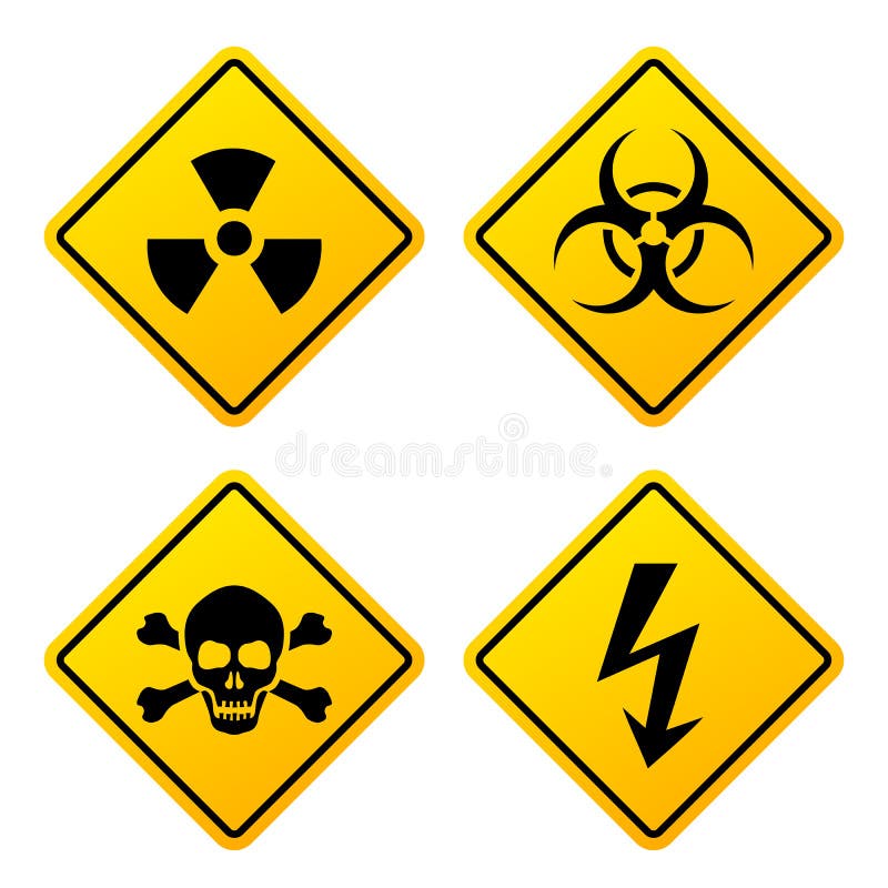 Yellow Danger Sign With Skull Stock Vector - Illustration of human ... Yellow Danger Sign With Skull Stock Vector - Illustration of human ...