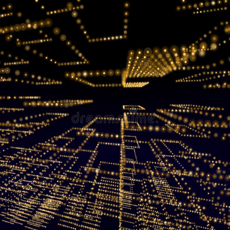 Yellow and Dark Halo Matrix Background Stock Illustration ...