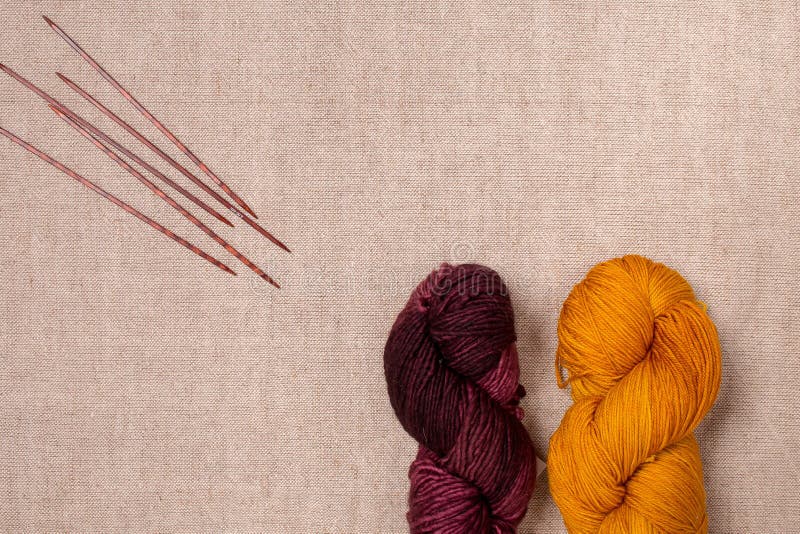 Yellow and Dark Red Long Threads that Rolled As Cord Pack Thread for ...