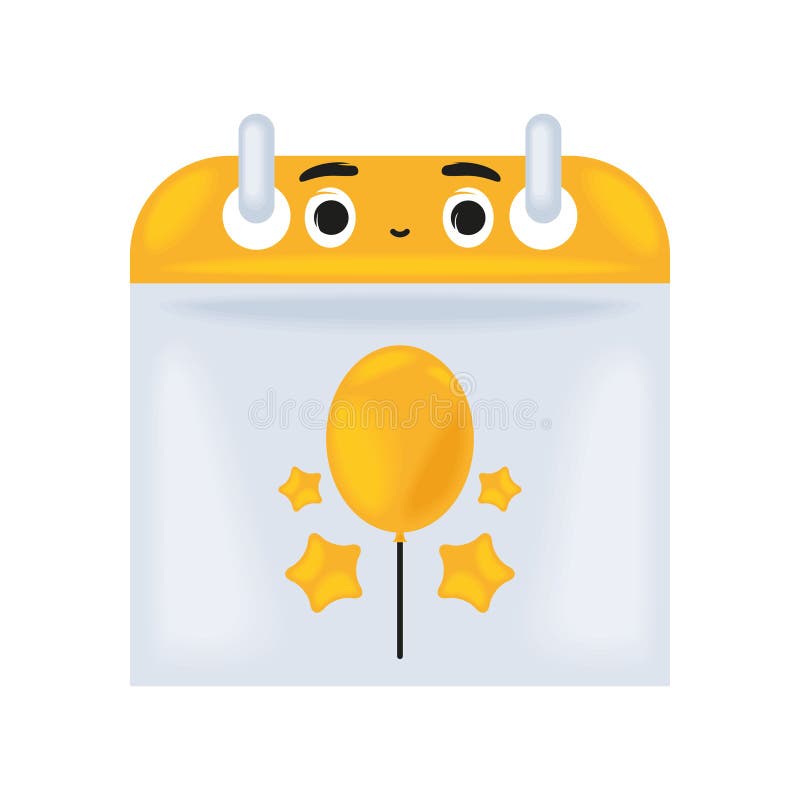 Yellow day calendar stock vector. Illustration of celebration - 317609007