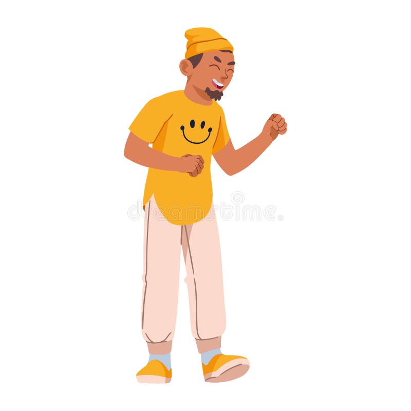 Yellow day man stock vector. Illustration of male, isolation - 319630381