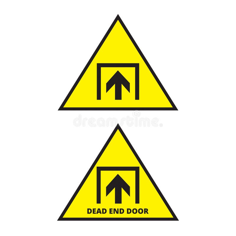 Yellow Dead End Door Banner on a White Background Stock Vector ...