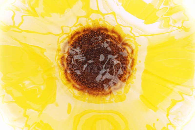 Yellow Decorative Porcelain Plate Stock Image - Image of colour, circle ...