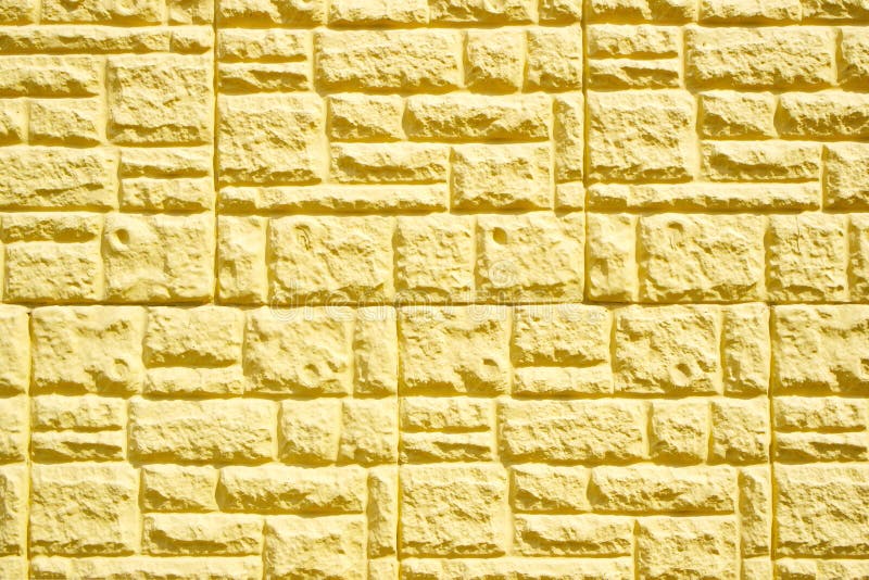 Yellow Decorative Tile Wall Cladding Stock Image - Image of masonry ...
