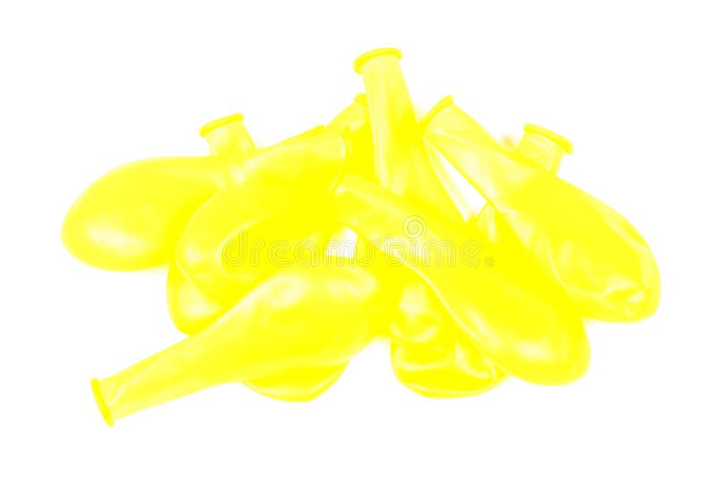 Yellow, Deflated, Birthday Balloon. Angry Face Stock Image - Image of ...