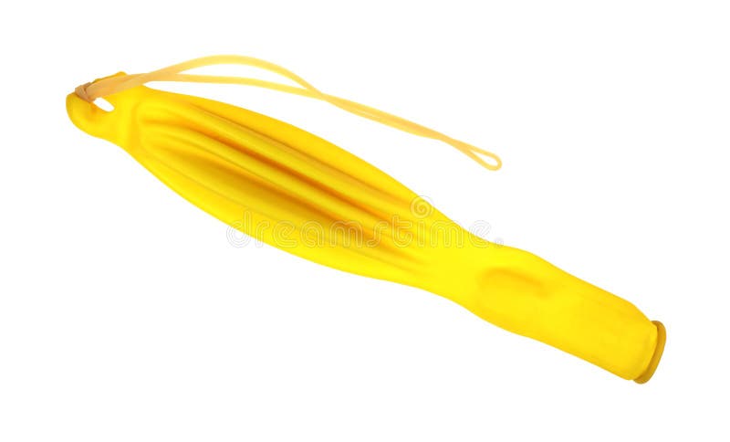 Yellow, Deflated, Birthday Balloon. Angry Face Stock Image - Image of ...