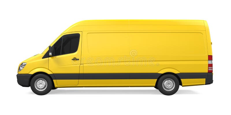 Yellow Delivery Vans stock illustration. Illustration of express - 74314580