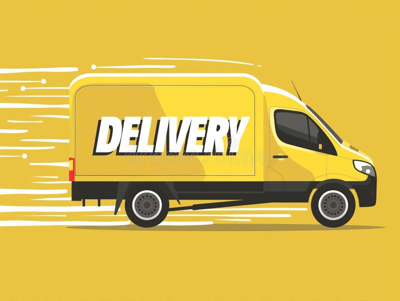 Fast Yellow Delivery Truck on the Move Stock Image - Image of quick, shipping: 319778311