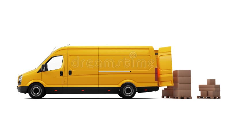 Delivery Van Open Rear Side Doors Stock Photos - Free & Royalty-Free ...