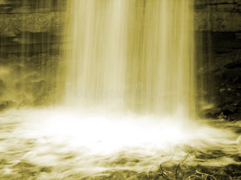 Yellow Desaturated Waterfall Stock Image - Image of mist, falls: 2535115