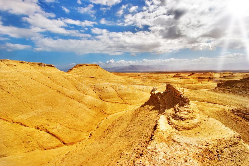 Yellow desert. stock image. Image of ridge, landscape - 10597471