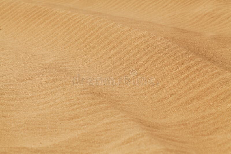 Yellow Desert Sand with Diagonal Wave Patern. Stock Photo - Image of ...