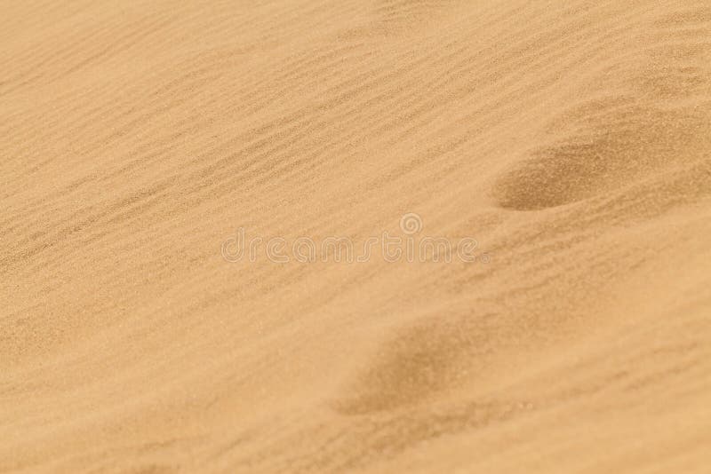Yellow Desert Sand with Footprints on it. Stock Image - Image of relax ...