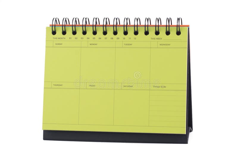 Calendar with a Note Lies on a Wooden Table Stock Image - Image of ...