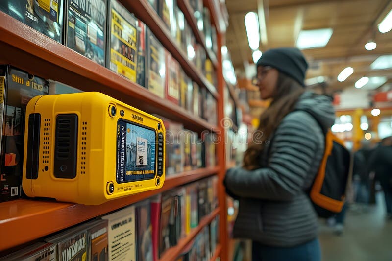 AI-Powered Bookstore Display Stock Illustration - Illustration of ...