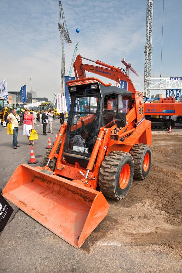 Yellow Diesel Front End Loader Editorial Stock Image - Image of white ...