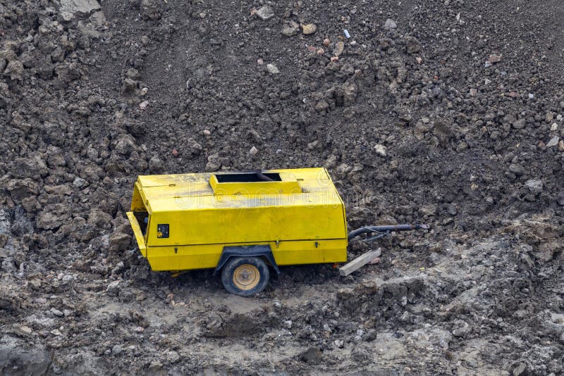 Yellow generator stock image. Image of industry, voltage - 33669125