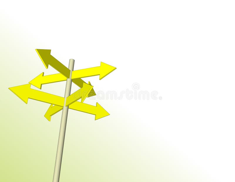 Yellow direction arrows stock vector. Illustration of right - 8386484