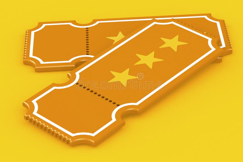 Yellow Discount Coupon with Star Stock Illustration - Illustration of ...