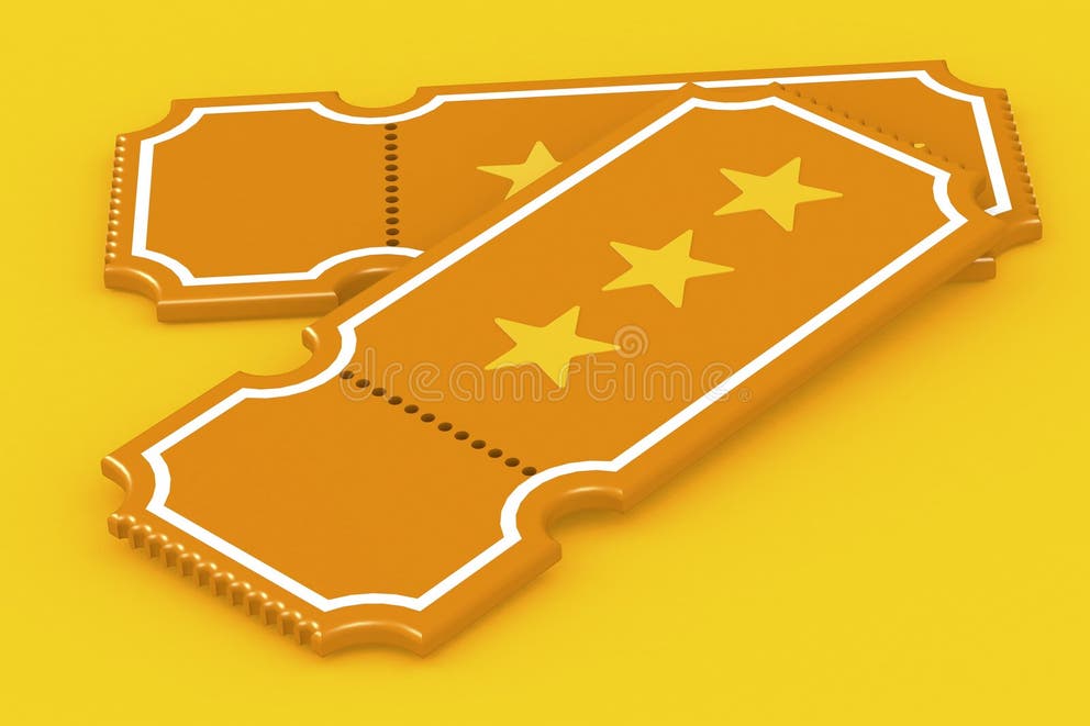 Yellow Discount Coupon with Star Stock Illustration - Illustration of ...