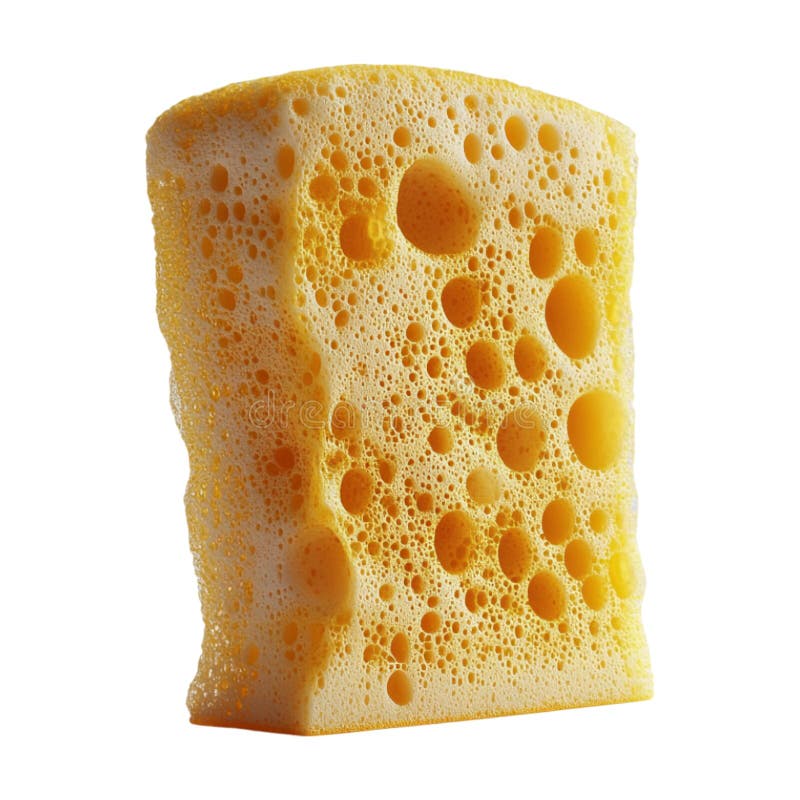 Yellow Dish Washing Sponge on Transparent Background - Ai Generated ...