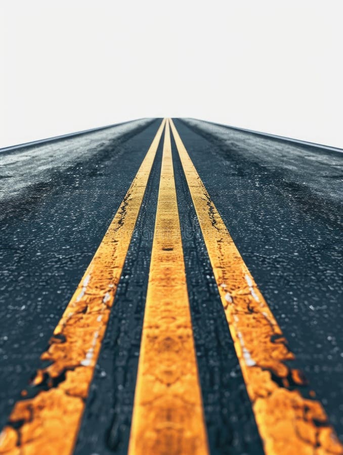 Yellow Divider Road stock photo. Image of divider, journey - 366478082