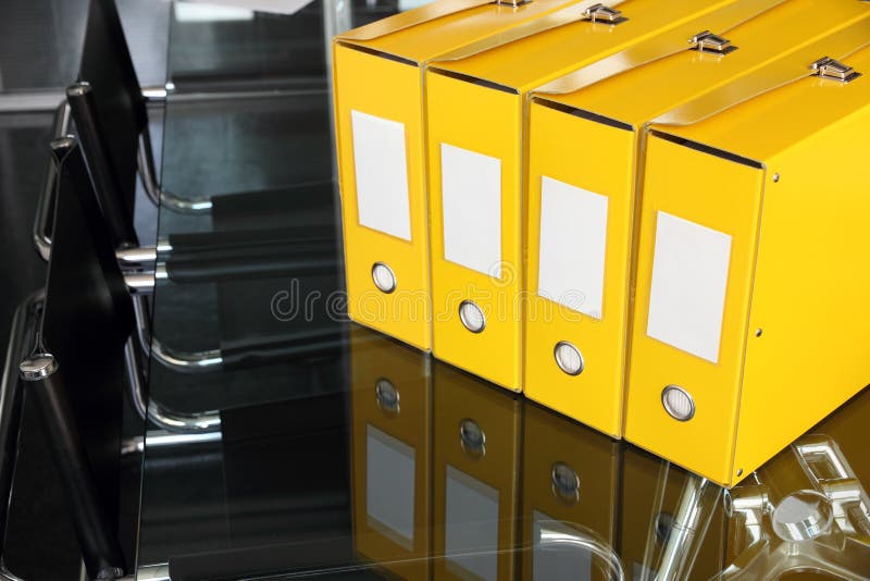 Yellow documents folders stock image. Image of organize - 19018139