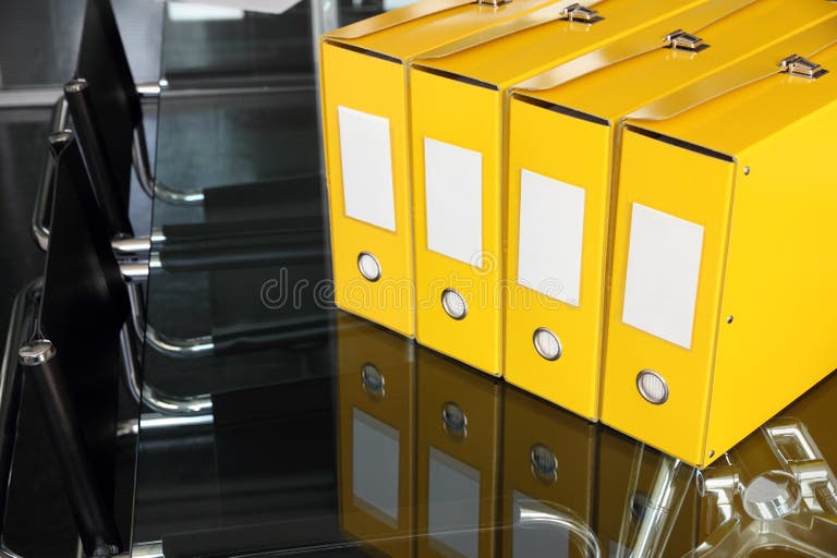 Yellow documents folders stock image. Image of organize - 19018139