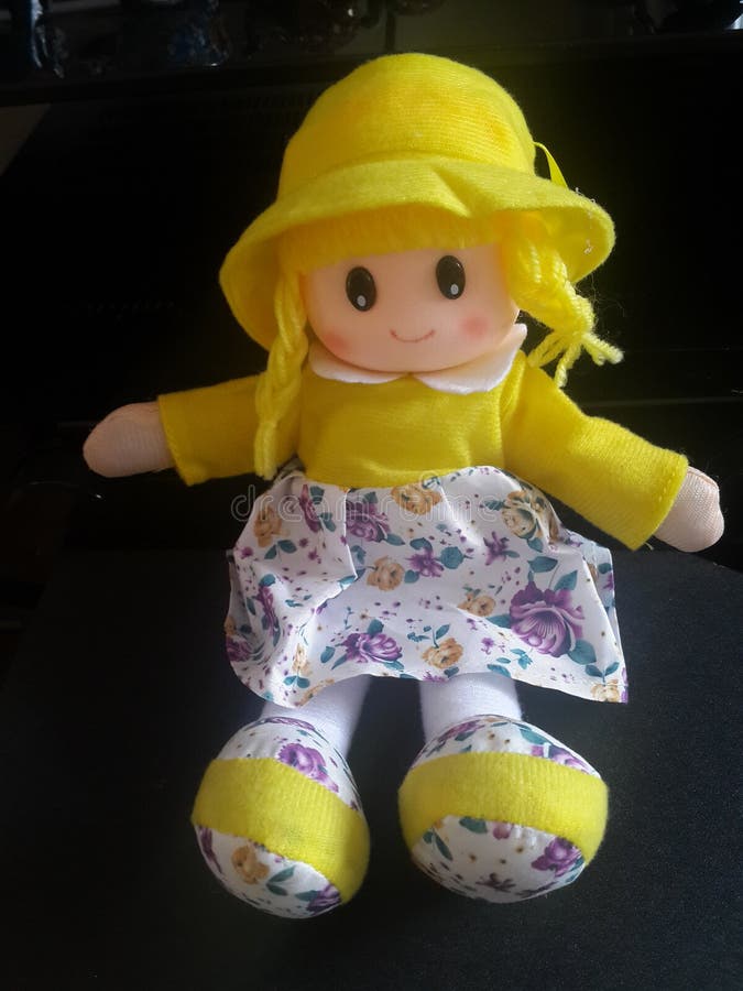 Yellow Doll stock photo. Image of doll, girls, plastic - 52139132