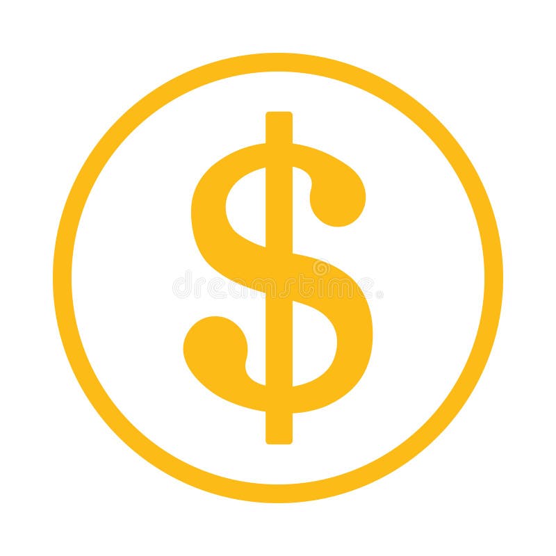 Dollar symbol stock vector. Illustration of icon, money - 350253634