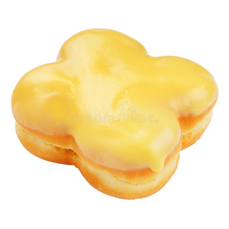 Yellow donut isolated stock photo. Image of sweet, donut - 94200592