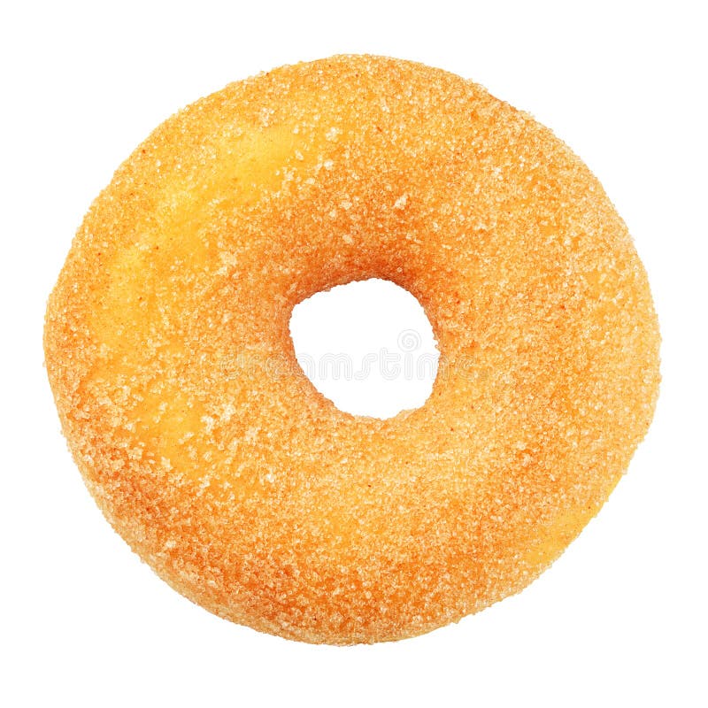 Yellow Donut Isolated on the Coral Color Background Stock Photo - Image ...
