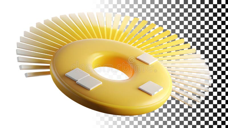 Yellow Donut Shape, Simple Circle with Hole Illustration Png ...