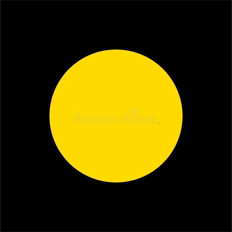 Yellow Dot on Black Background. Isolated Yellow Dot Stock Vector ...