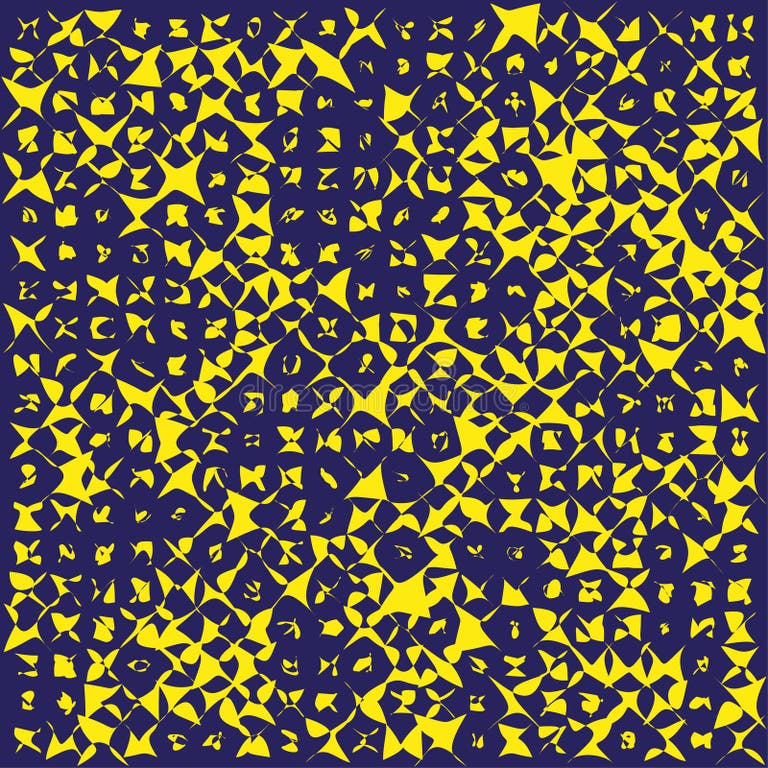 Yellow Dot Grid. Blue Pattern Background. Seamless Texture Layout ...