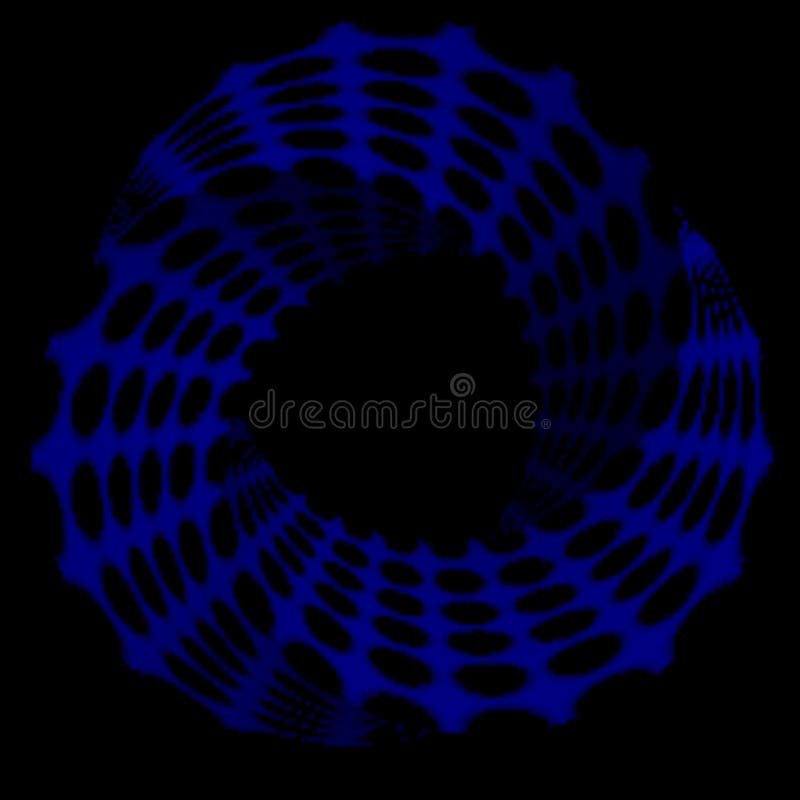 Blue 3d Dot Spiral Triangle Pattern Stock Illustration - Illustration ...