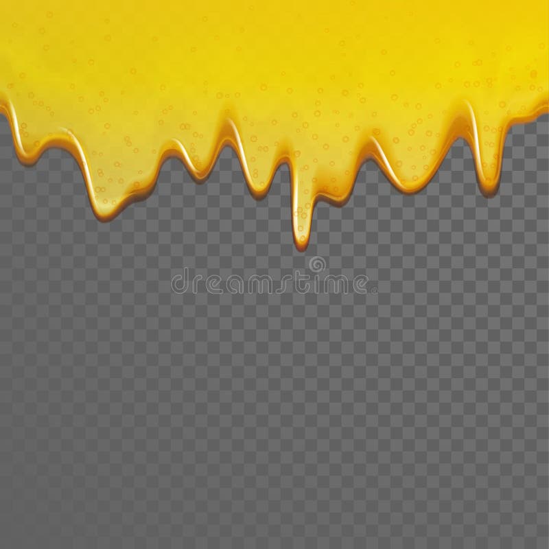 Yellow Dripping Honey Splash Stock Illustration - Illustration of ...