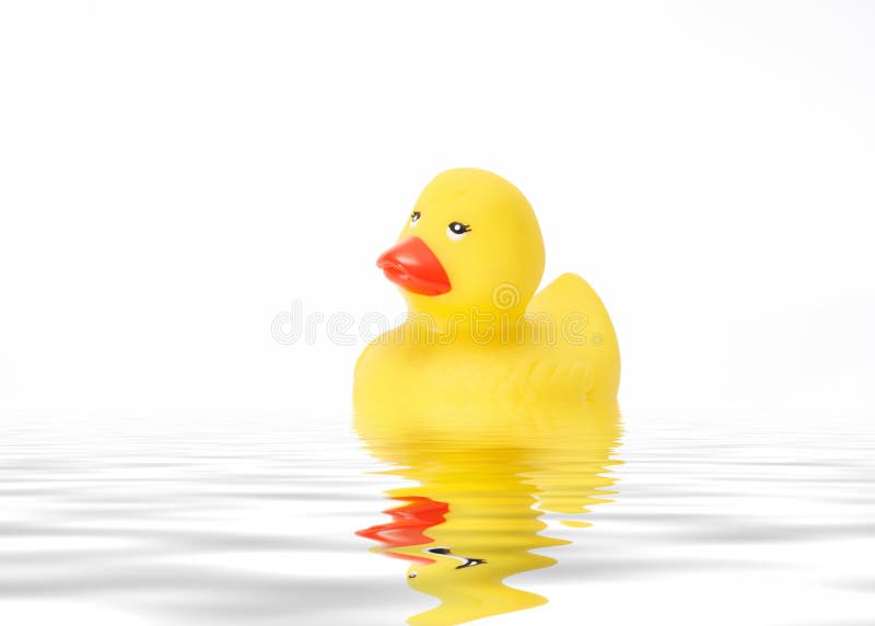 Yellow duck stock image. Image of play, baby, beak, figure - 1641489