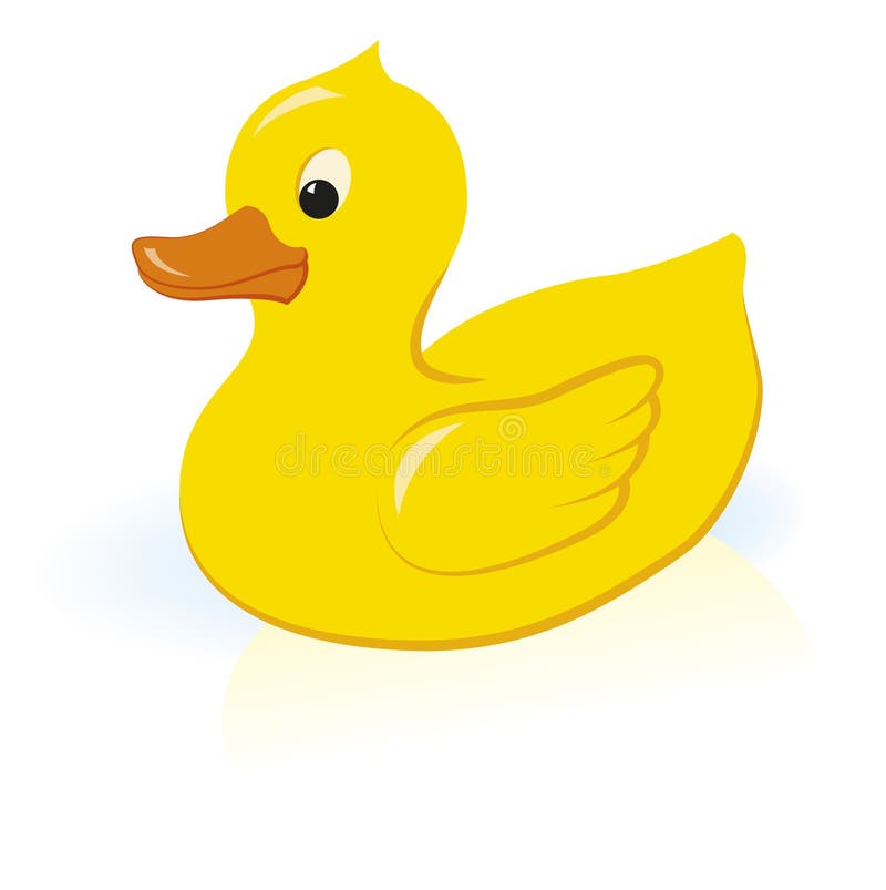 Yellow duck toy stock vector. Illustration of background - 18704060