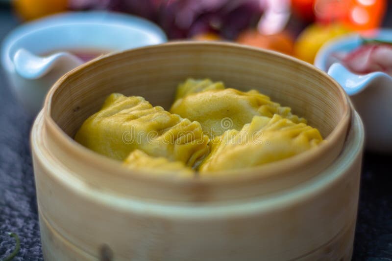 Yellow dumpling stock photo. Image of cuisine, soup - 228361704