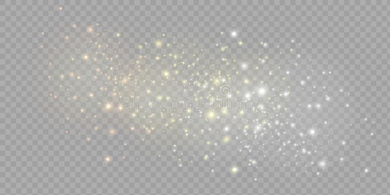 Yellow Dust. Beautiful Light Flashes. Dust Particles Fly in Space ...