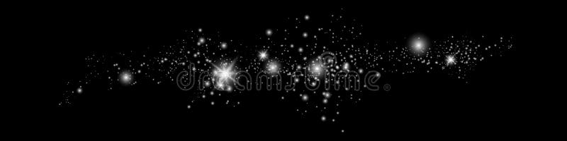 Yellow Dust. Beautiful Light Flashes. Dust Particles Fly in Space ...