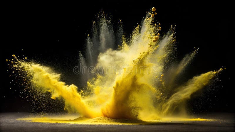 Yellow Dust Cascade: a Waterfall of Chalk AI Generated Stock ...