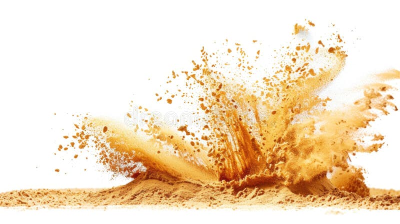 A Yellow Dust Cloud Emerging from the Ground. Suitable for ...