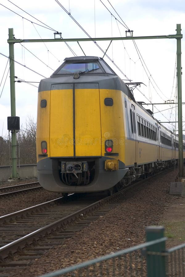 Yellow dutch train stock image. Image of yellow, public - 2109639